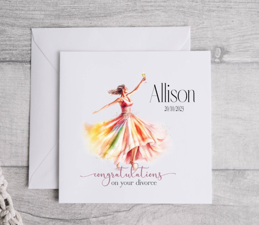 Personalised Congratulations on Your Divorce Card - Etsy