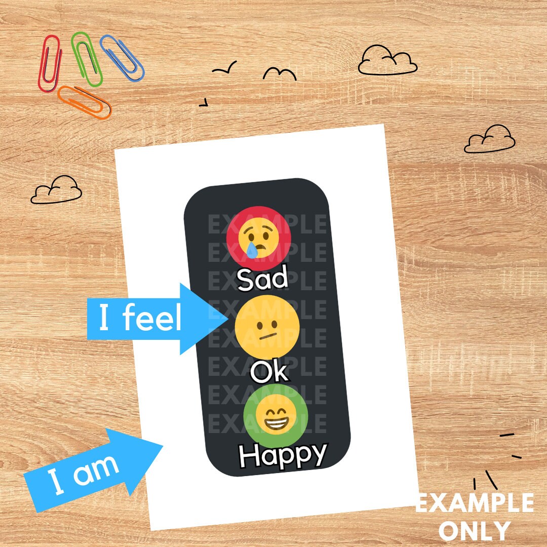 Traffic Light Emotion Board - PDF + PNG Print at Home - Etsy