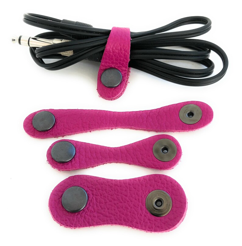 6 Leather Cable Organisers Different Sizes /tidy for Cables . Ties ...