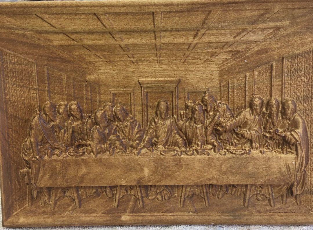 Last Supper Solid Wood Carving - Etsy