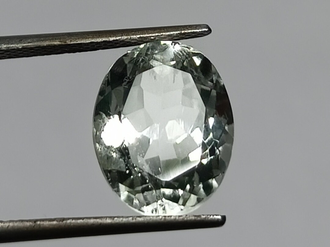 Certified AAA Goshenite Faceted Oval Cut Loose Gemstone 4.46ct, Top ...