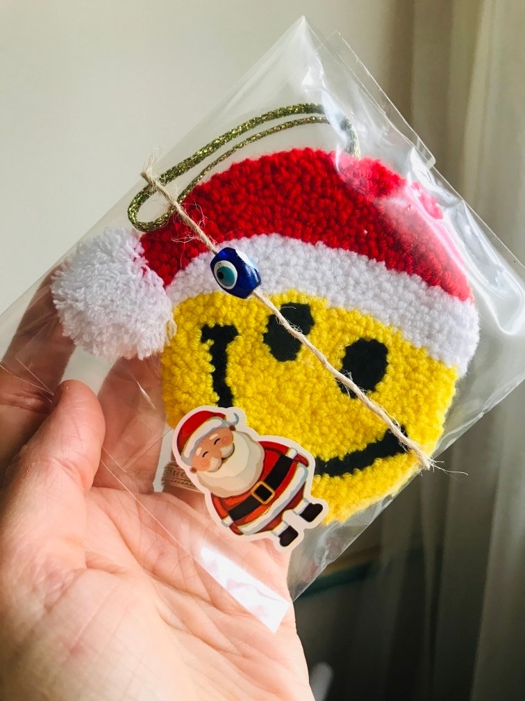 Xmas Decoration, Smiley Face Christmas Hat, Christmas Gifts, Emoji ...