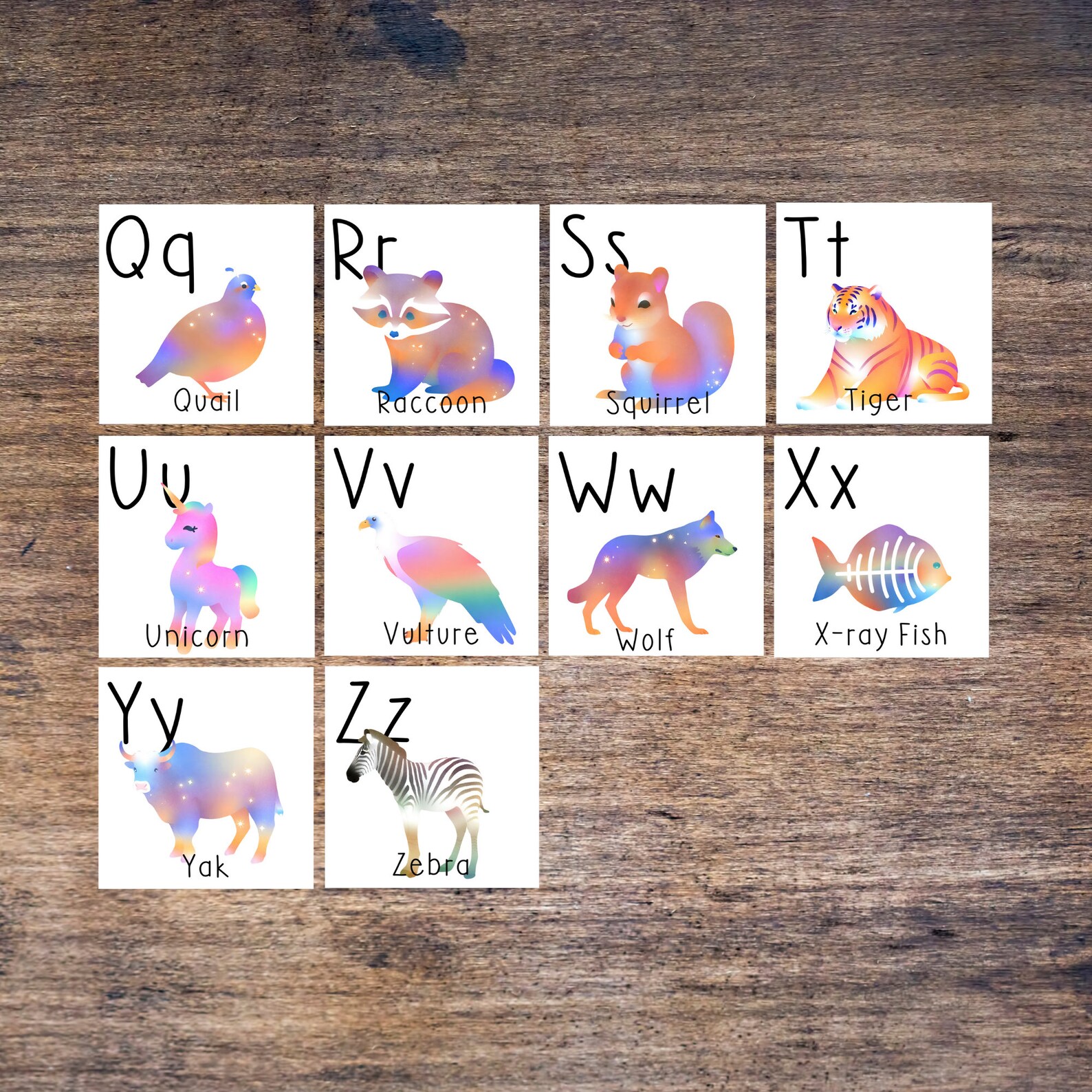 Printable Preschool and Kindergarten Animal Alphabet Flash - Etsy