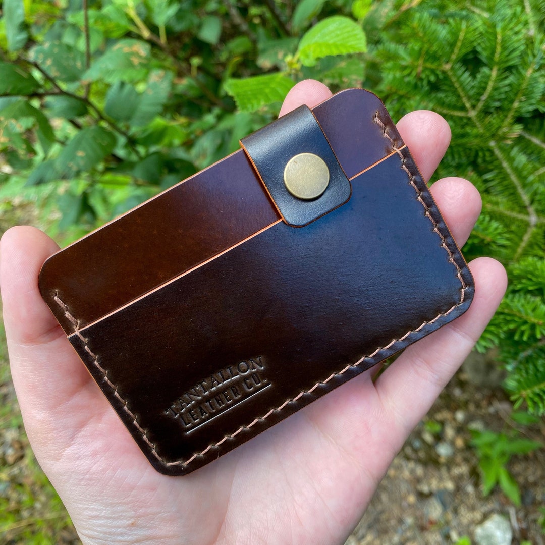 Shell Cordovan Card Holder, Leather Wallet, Minimalist, EDC - Etsy