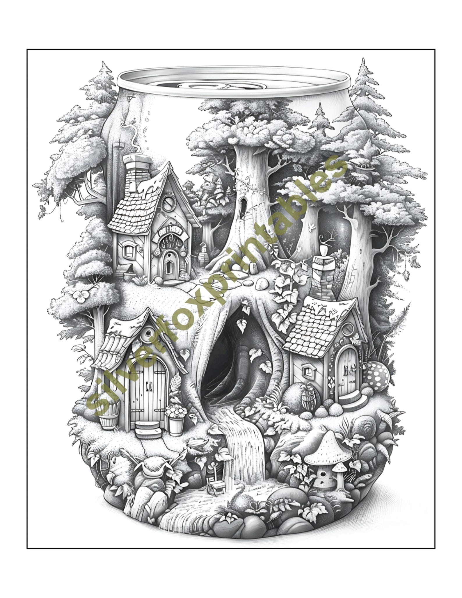 30 Tiny Houses in Tin Can Coloring Pages | Printable Adults Kids ...