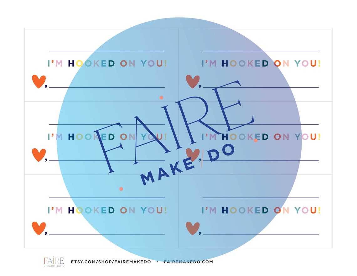 Printable Keychain Valentine Template / Instant Download / Printable ...