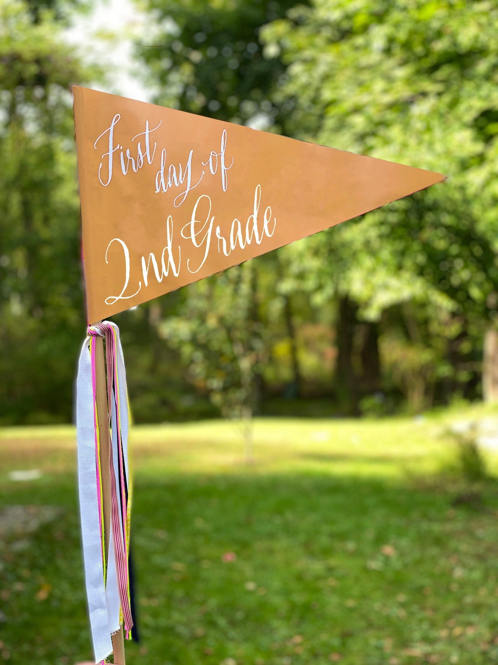 PRINTABLE PDF First Day and Last Day of 2nd Grade Flag - Etsy