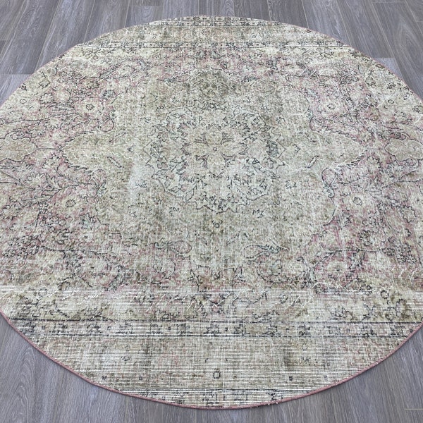 5’ Round Oriental Rug - Etsy