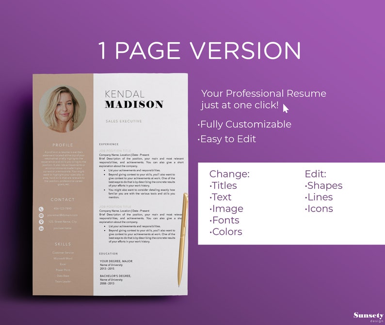 resume-template-word-cv-template-2023-professional-resume-etsy-hong-kong
