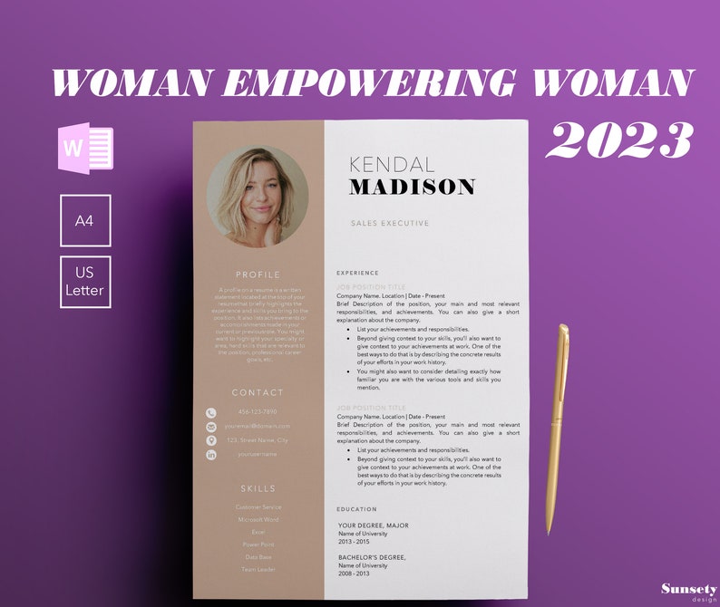 resume-template-word-cv-template-2023-professional-resume-etsy-hong-kong