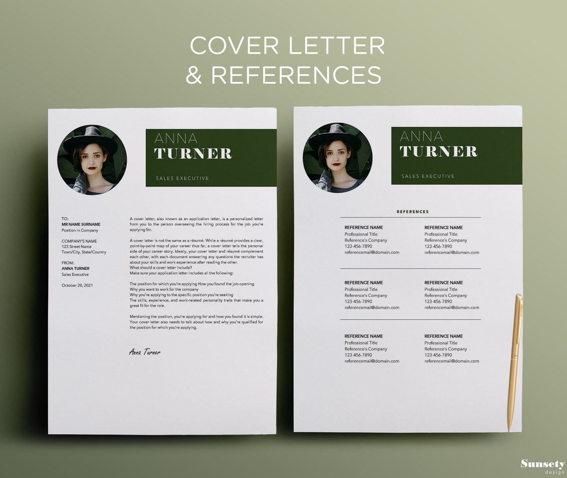 Professional Resume Template for Microsoft Word With Cover Letter ...