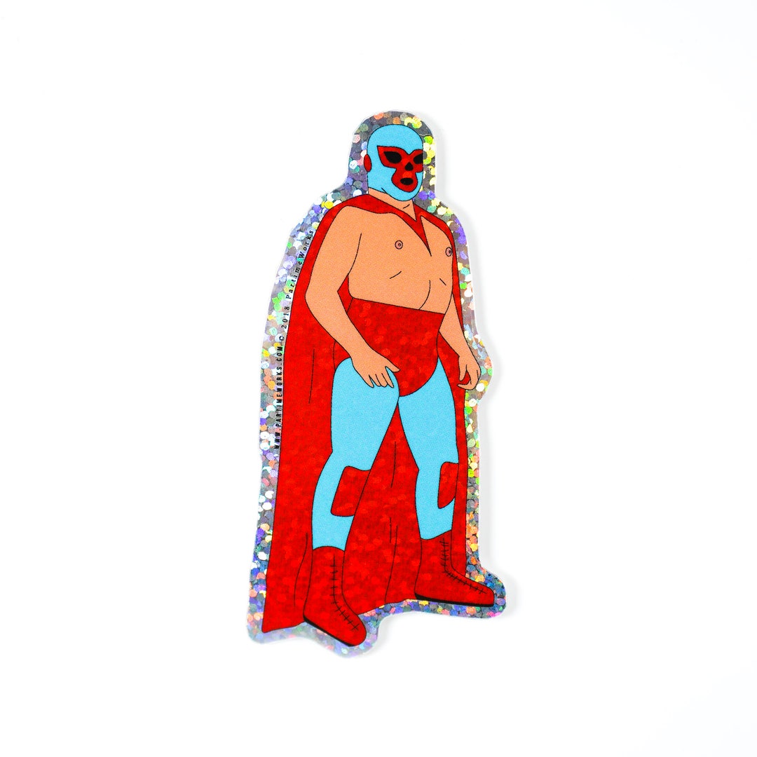 El Nacho Libre 3 Holographic Sticker, Luchador Sticker Gift, Inspired ...