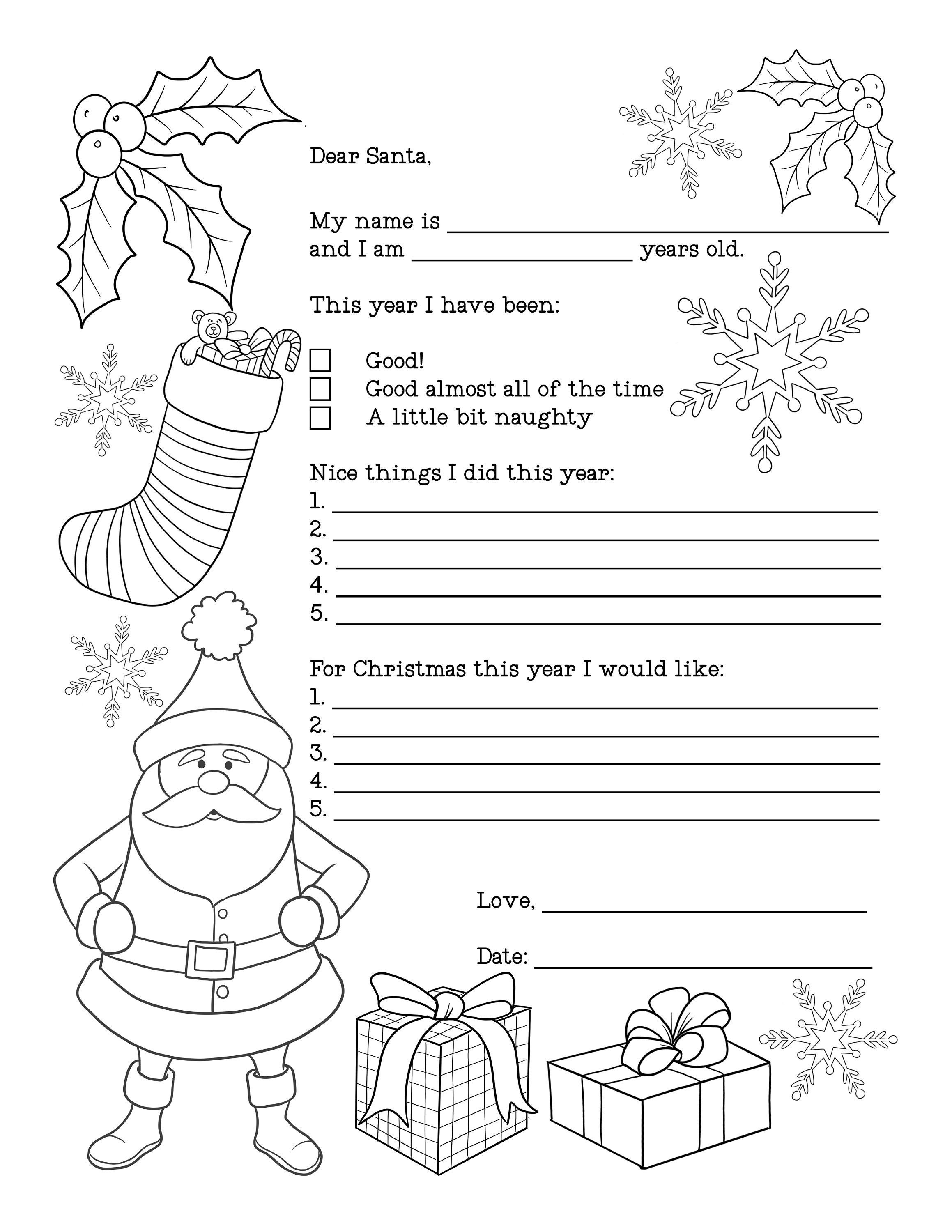 Letter to Santa - Stockings - Presents - Gifts - Digital Download ...
