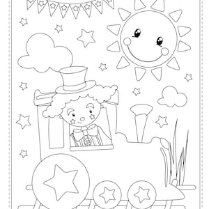 Digital Circus Circus Animals Coloring Book Fun For All Ages 8 Pages