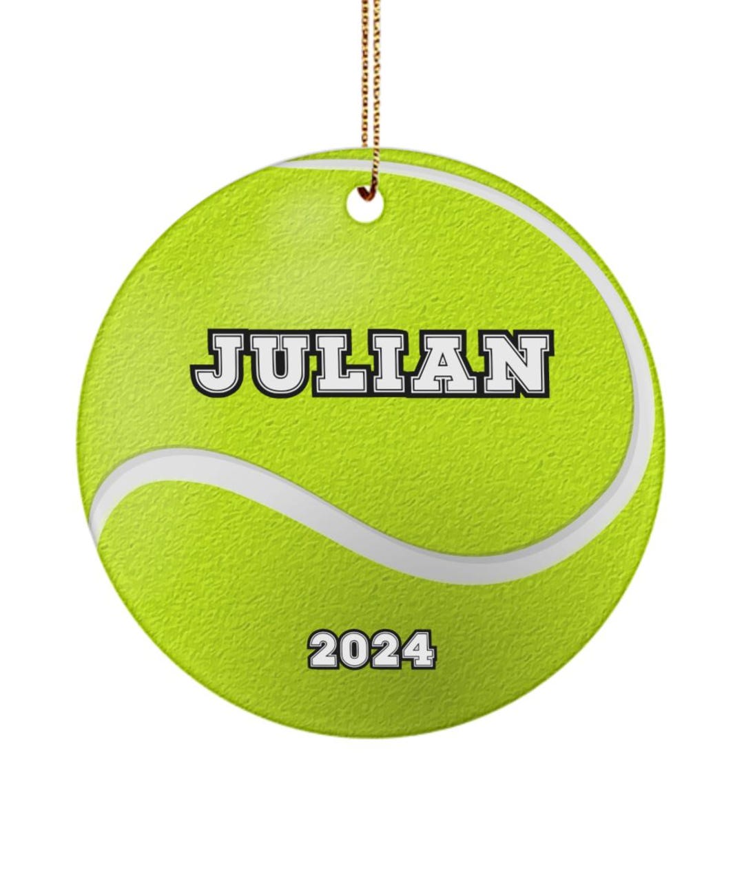 Tennis Ball Ornament, Tennis Player, Tennis Gift,tennis Player, Name ...