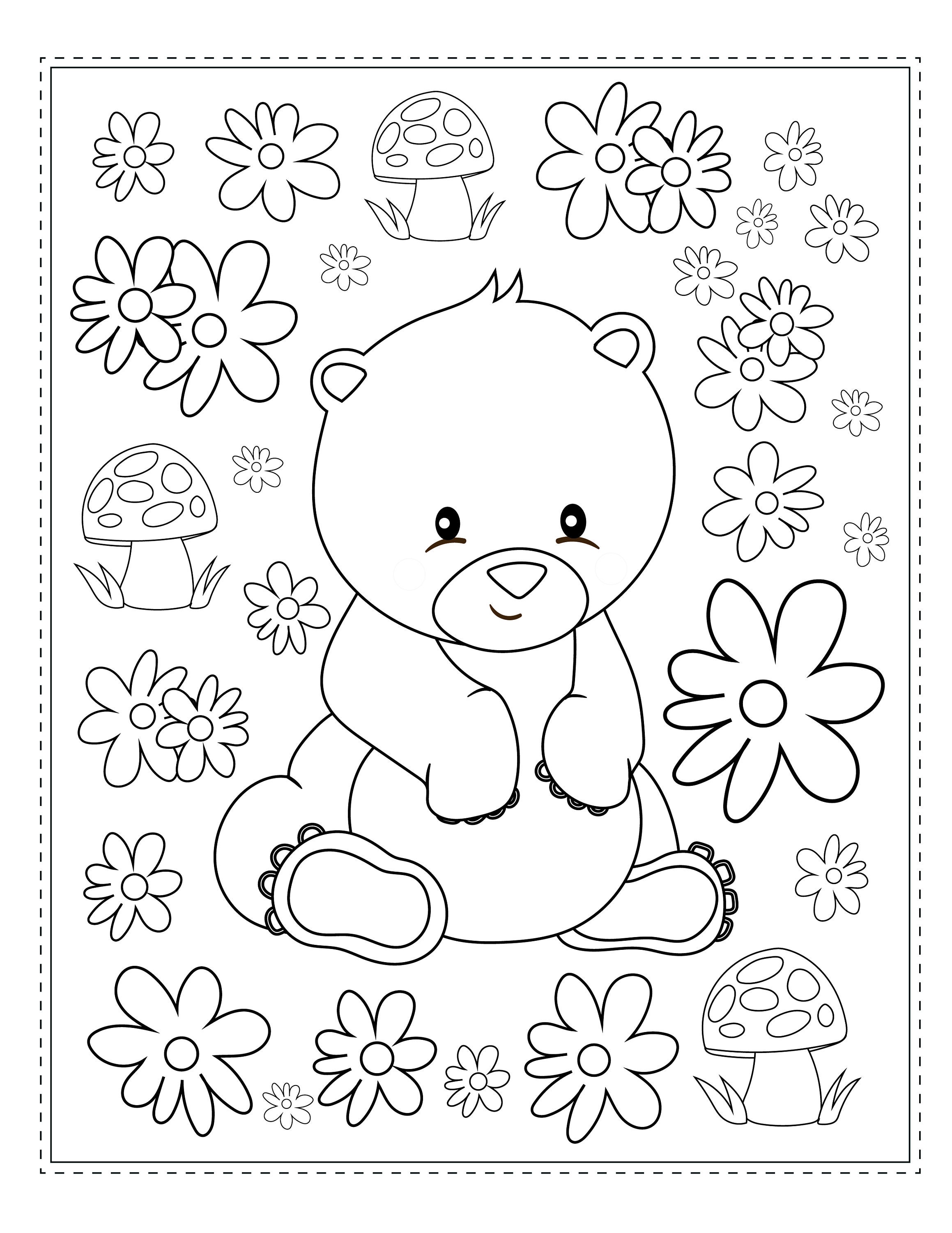 Woodland Animal Coloring Pages - 8 Pages of Fun Activity for the Whole ...