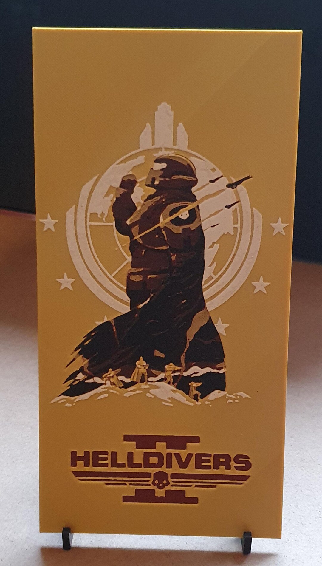 Helldivers 2 Wall Art | 3D Printed Gamer Sign | UK Gift - Etsy