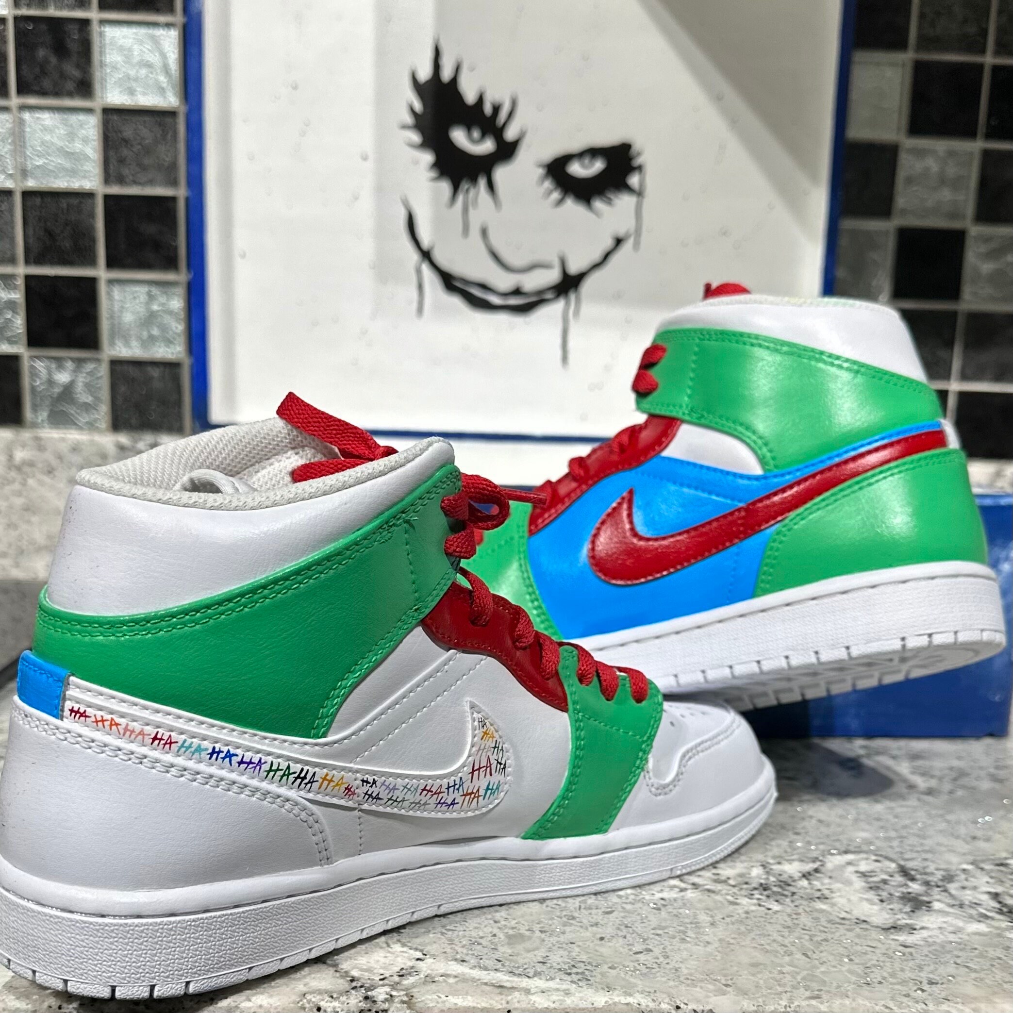 Abstract Joker Air Jordan 1s, Custom Sneakers - Etsy
