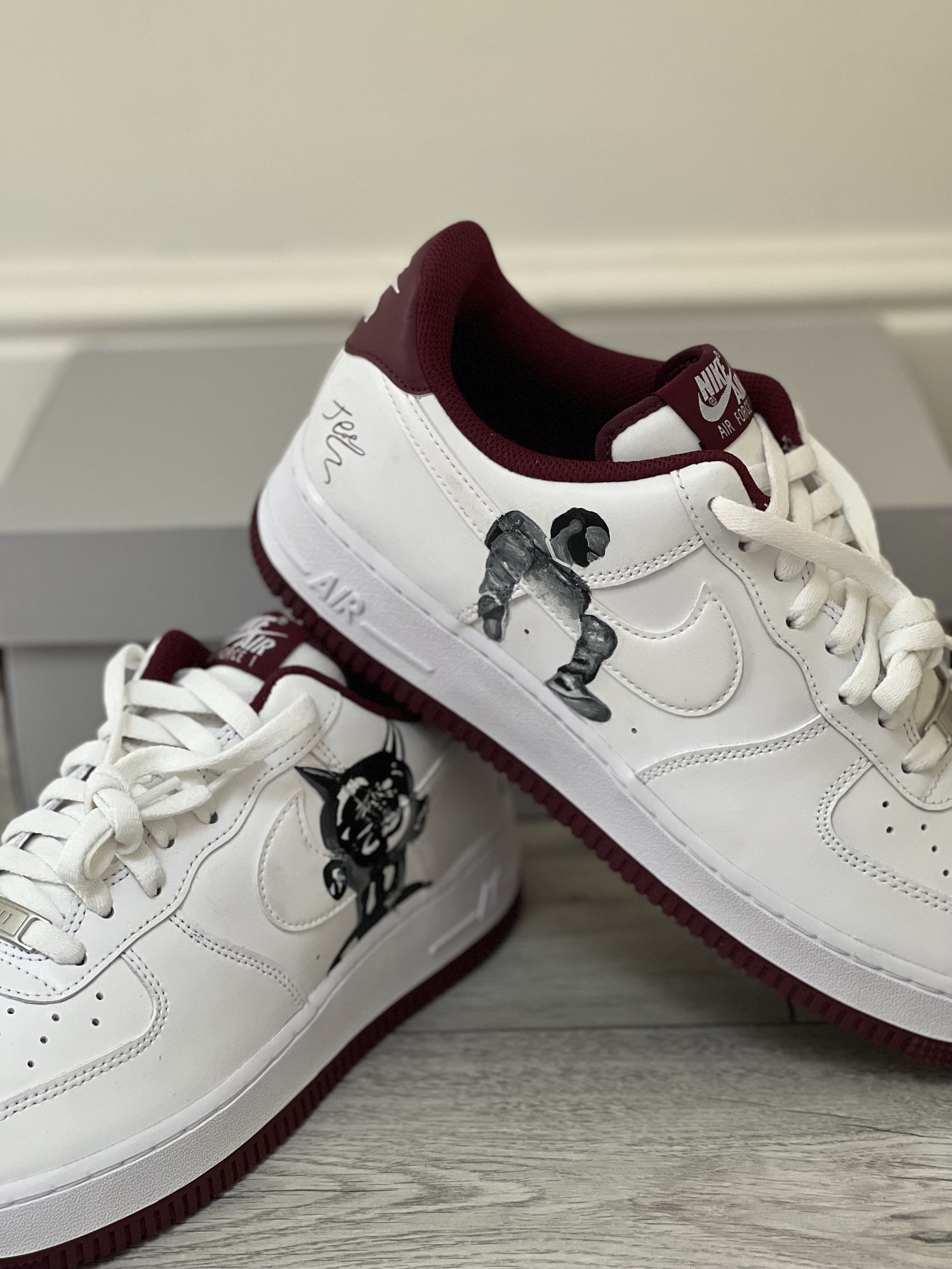 J Cole Custom AIR Force 1s af1s Custom Sneakers - Etsy