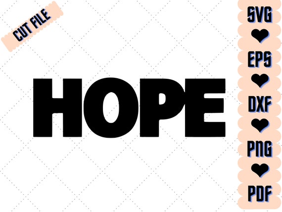 Hope Svginspirational Religious Digital SVG File for Cricut - Etsy