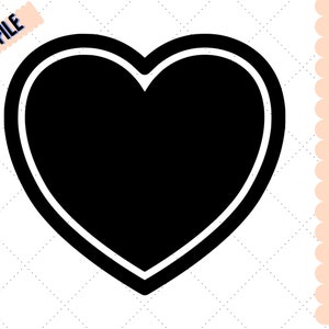Heart Outline Svg, Heart Svg, Basic Heart Svg, Valentine's Day Heart ...