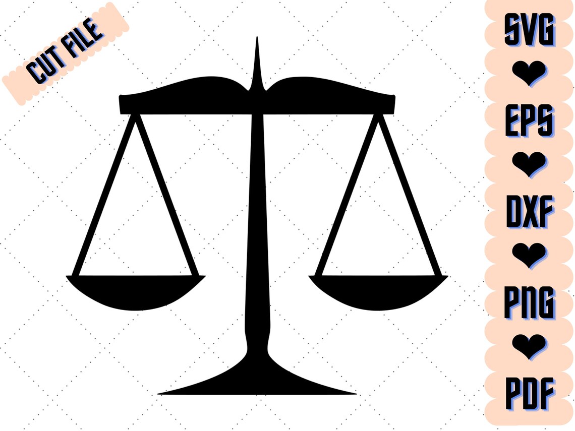 Justice Scales Svg, Law Scales of Justice Svg,instant Download,svg, PNG ...