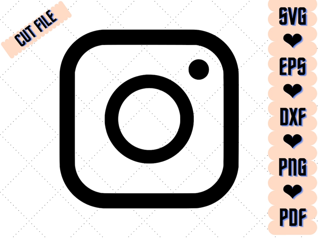 Instagram Svg Social Media File Svg Cricut Screen Print Instant ...