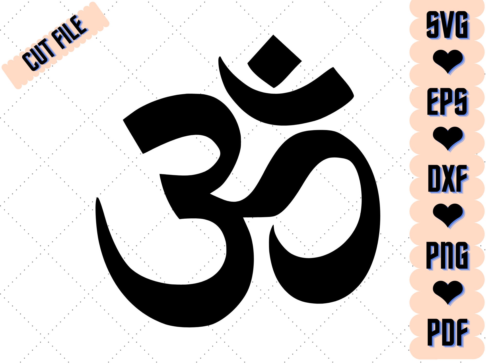 Om Symbol Svg Hinduism Symbol Svg Yoga Symbol Svg Religion | Etsy