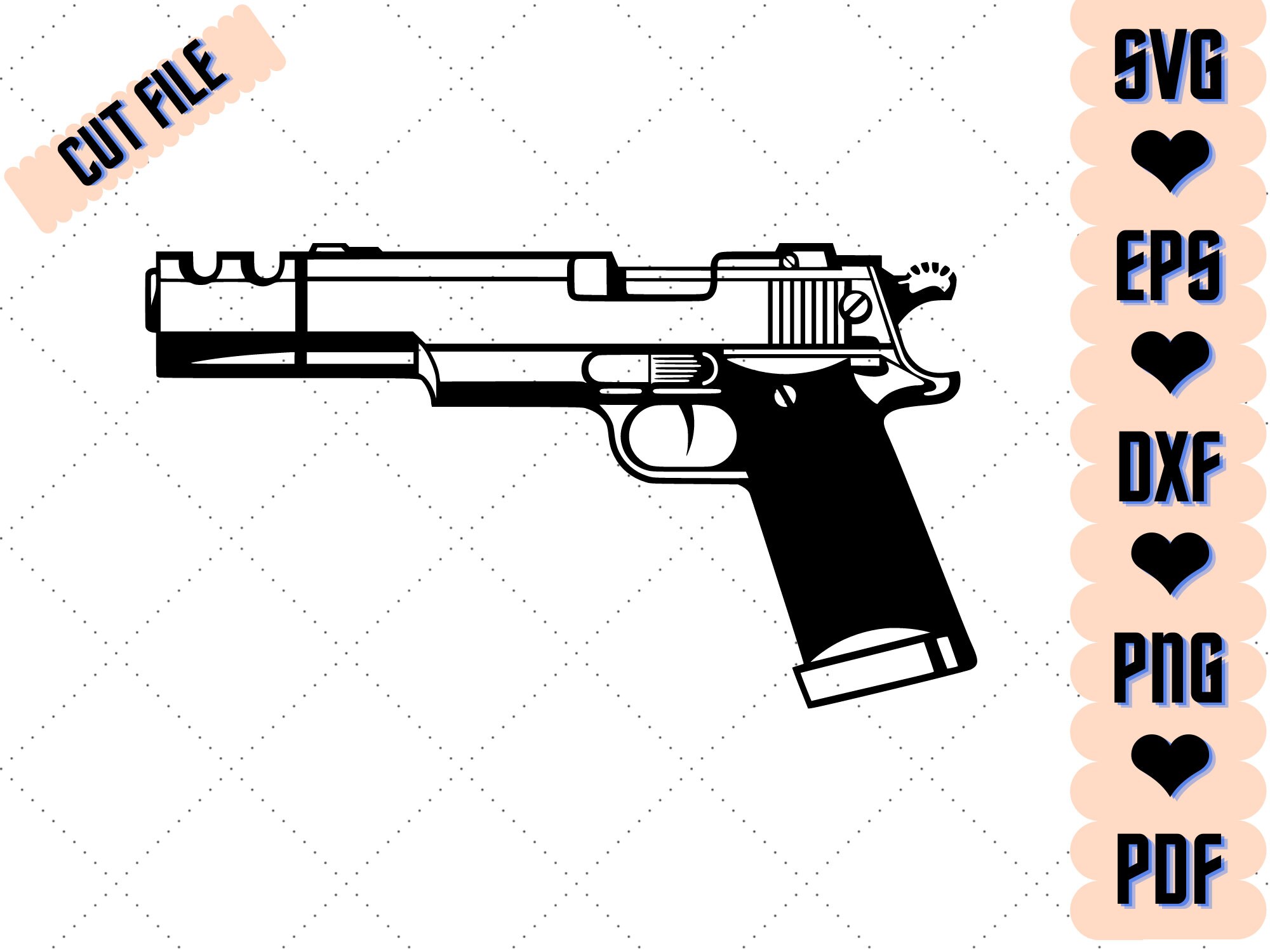 Handgun Svg Gun Svgpistol Svg Instant Downloadsvg PNG - Etsy Australia