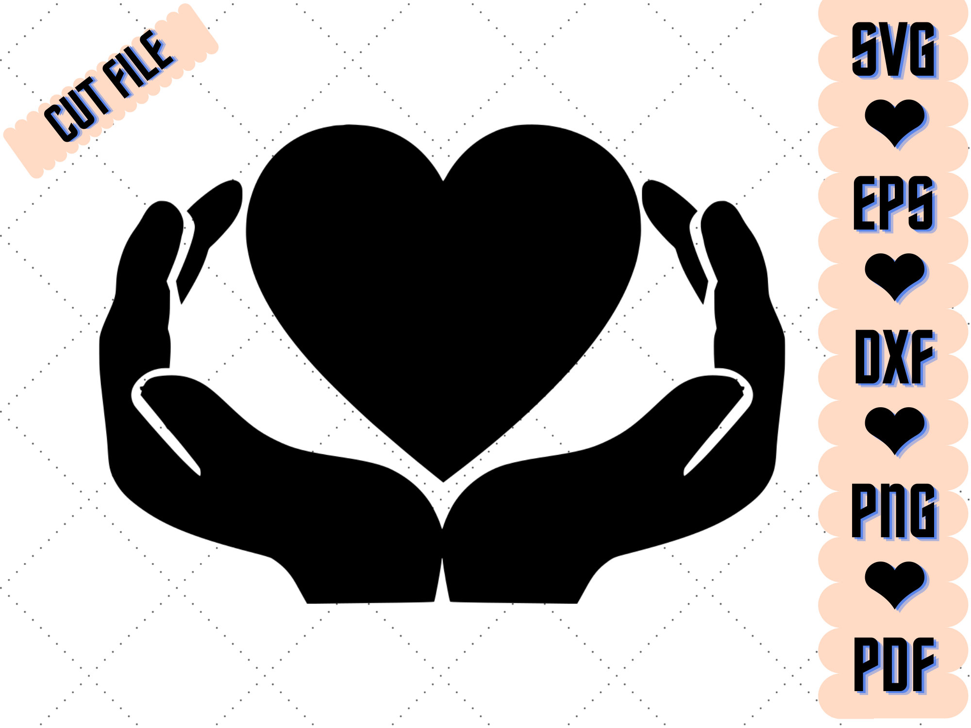 Hand Heart SVG Caring Hands SVG Heart on Hands Svg Love - Etsy Australia