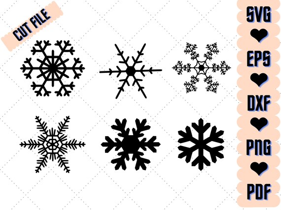 Snowflake Bundle Svg Png Eps Dxf Pdf/christmas Snowflake | Etsy