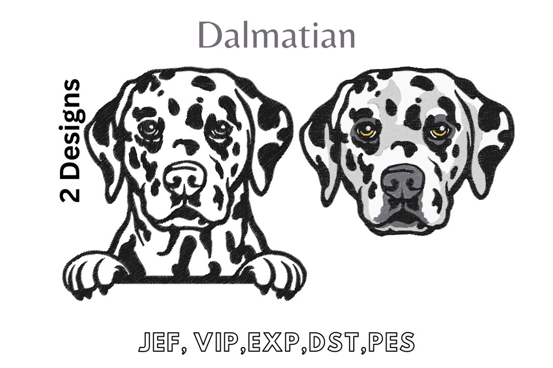 Dalmatian Dog Breed, Embroidery Design, Easy Machine Embroidery ...