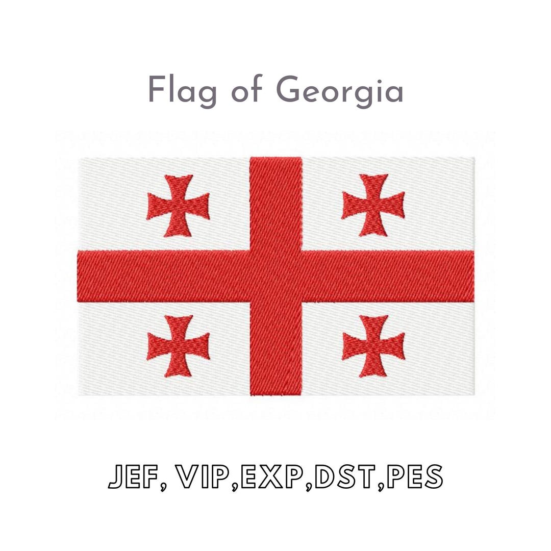 Flag of Georgia, Machine Embroidery Files, Instant Download - Etsy