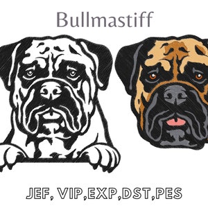 Bullmastiff Dog Breed, Embroidery Design, Easy Machine Embroidery ...