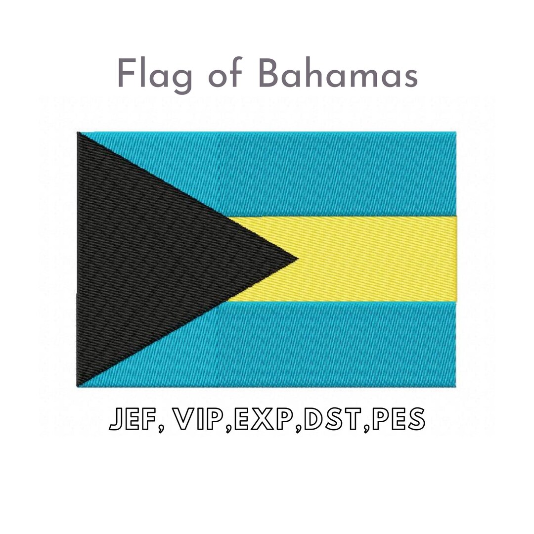 Flag of Bahamas, Machine Embroidery Files, Instant Download - Etsy
