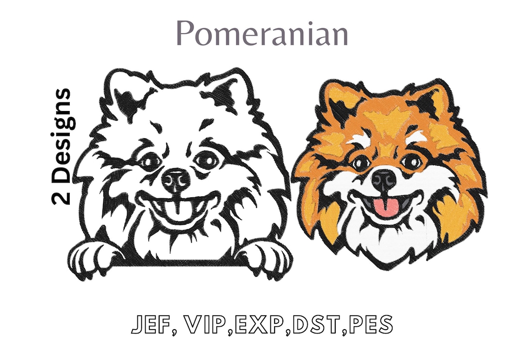 Pomeranian Dog Breed, Embroidery Design, Easy Machine Embroidery ...