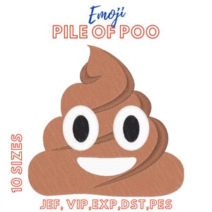 Emoji, Pile of Poo, Embroidery Design, Instant Download - Etsy