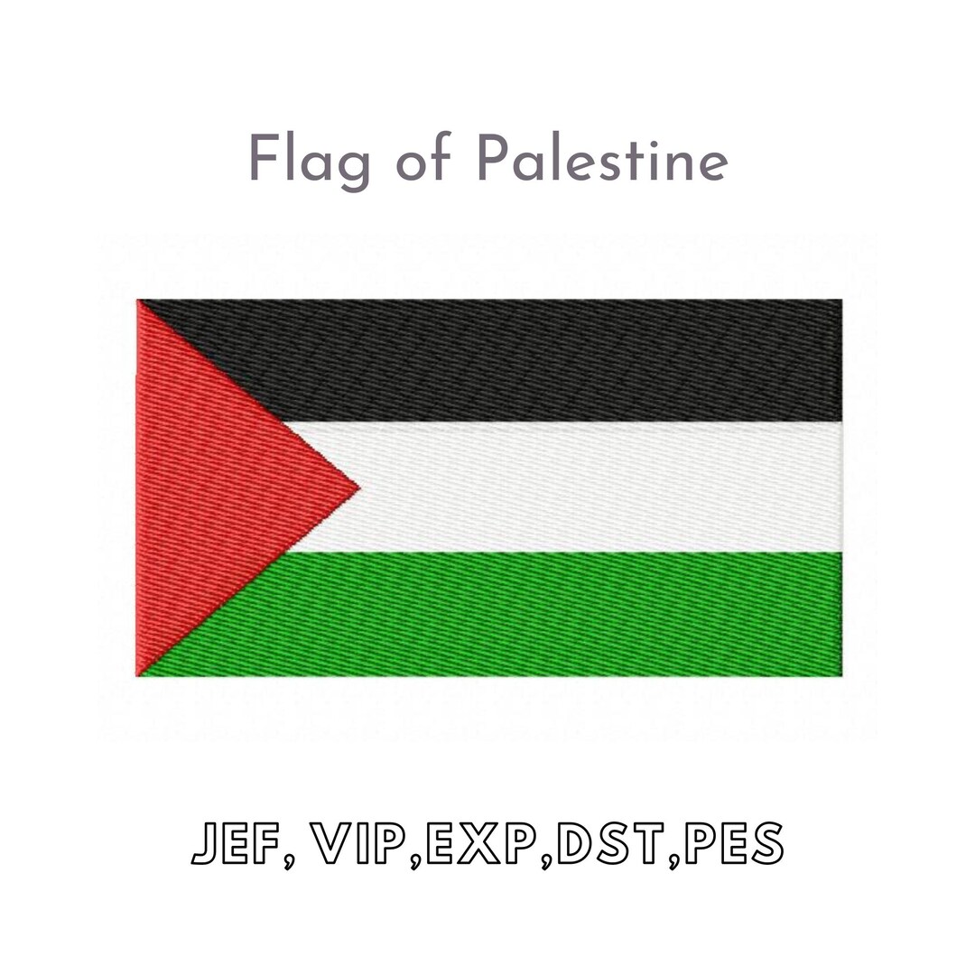 Flag of Palestine, Machine Embroidery Files, Instant Download - Etsy