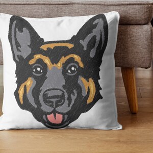 German Shepherd, Embroidery Design, Easy Machine Embroidery, Digital ...