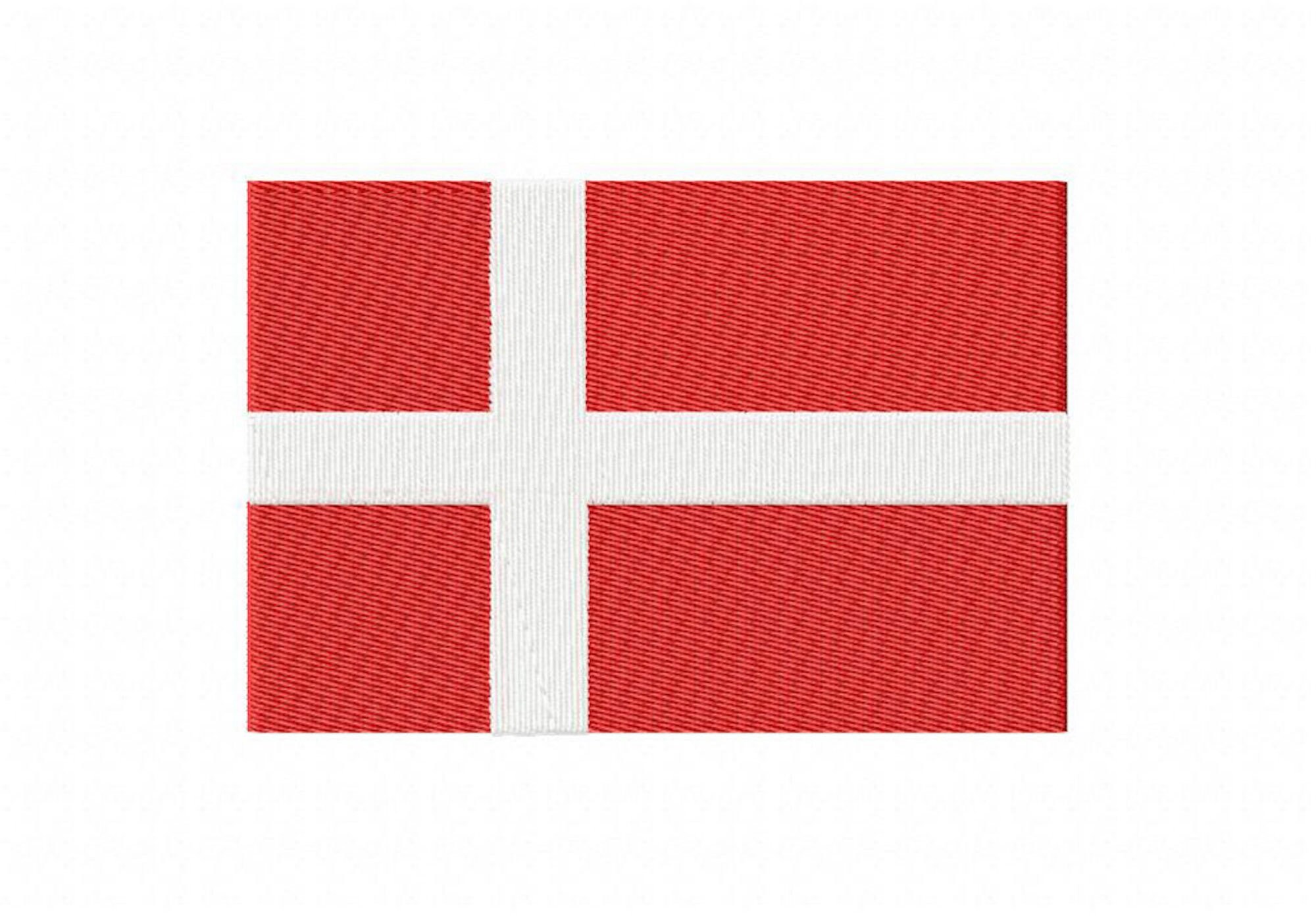 Flag of Danmark, Danmark, Machine Embroidery Files, Instant Download - Etsy