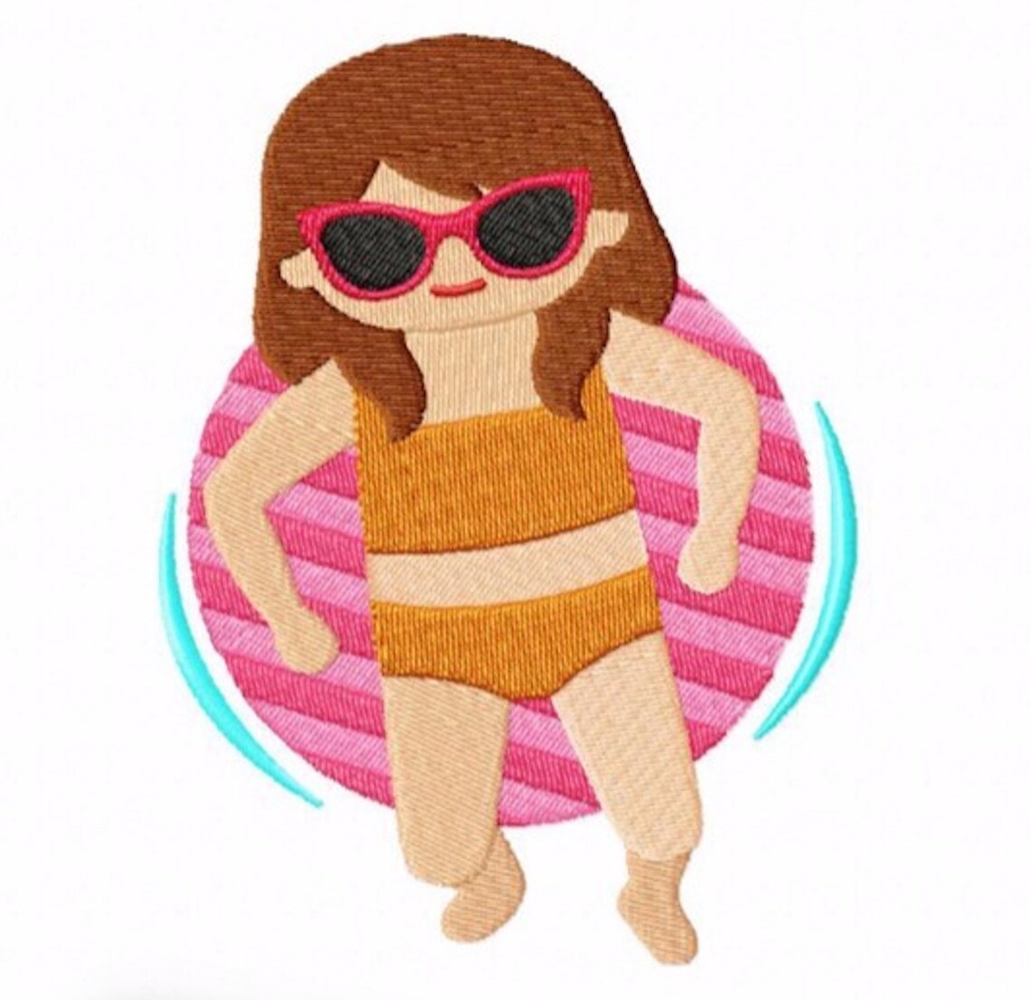 Kids Floaties Embroidery Design Pack Digital Machine - Etsy