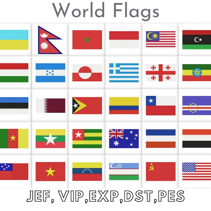 Flag embroidery designs - Etsy.de
