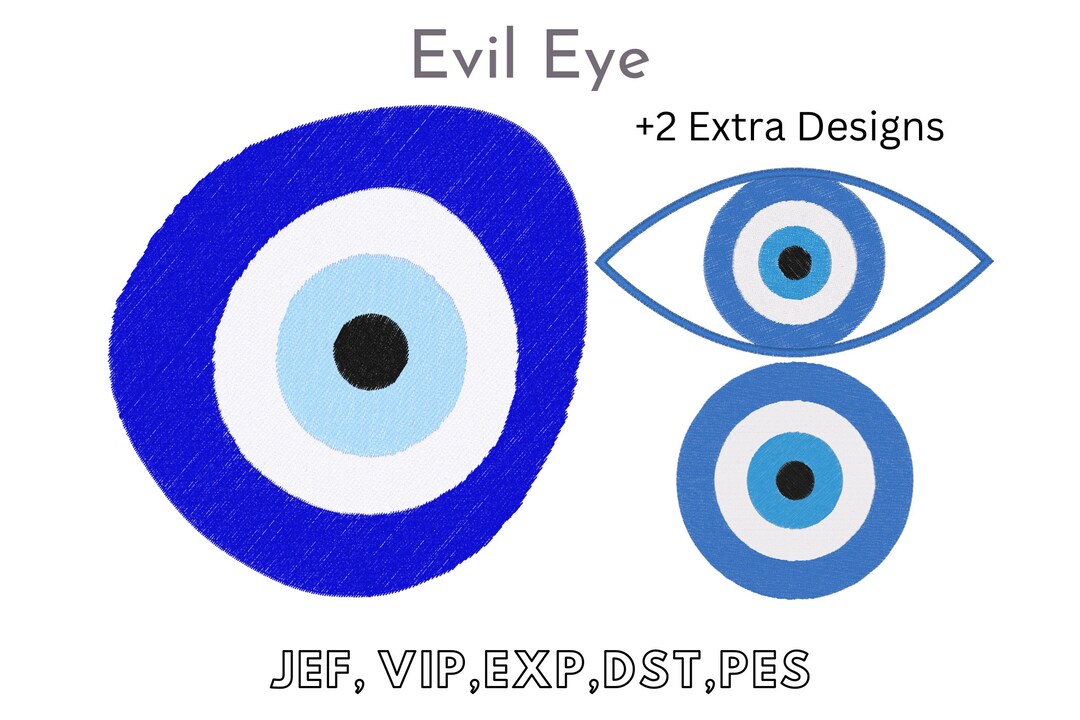 Evil Eye Embroidery Design, Machine Embroidery File, Instant Download ...