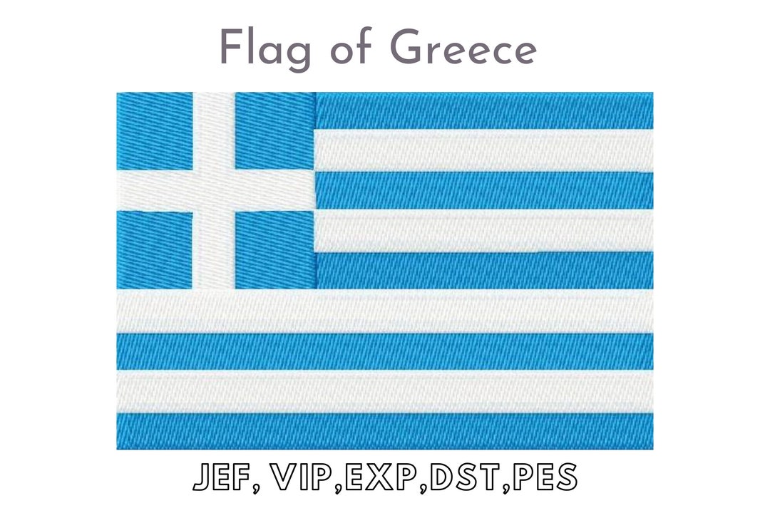 Greek Flag, Greece, Machine Embroidery Files, Instant Download - Etsy
