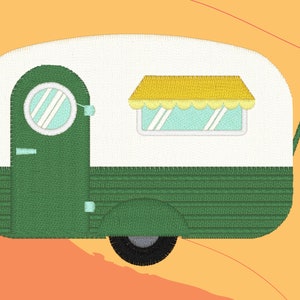 Caravan Easy Machine Embroidery Design, Stitched and Applique, Instant ...