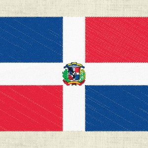 Dominical Republic Flag, Machine Embroidery Files, Instant Download - Etsy