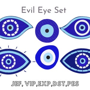 Evil Eye Embroidery Design Set, Machine Embroidery File, Instant ...