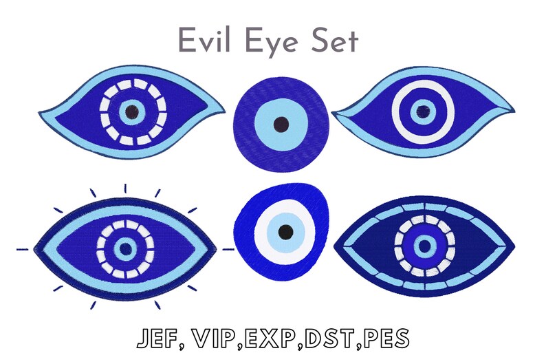 Evil Eye Embroidery Design Set, Machine Embroidery File, Instant ...