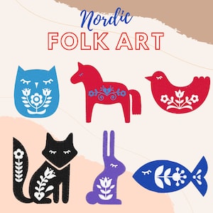 Set of 6 Nordic Patterns Embroidery Design Pack - Etsy