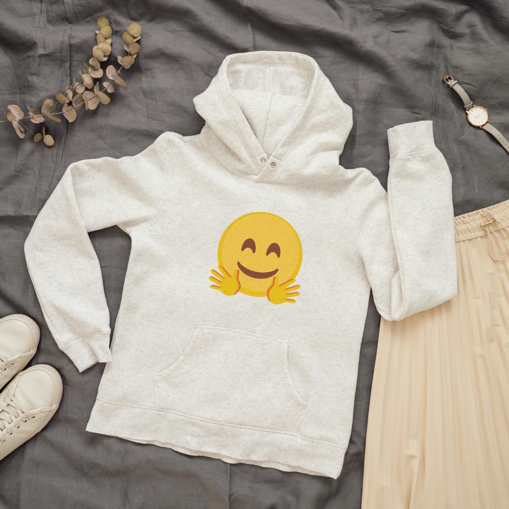 Hugging Face Emoji Embroidery Design | Digital Download | 10 Sizes ...
